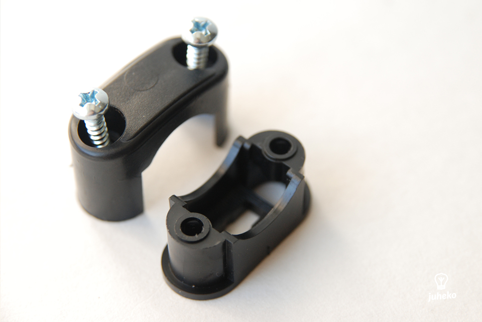 Electric cable wall fixing, plastic|Juheko -Textile Cables and Lighting ...