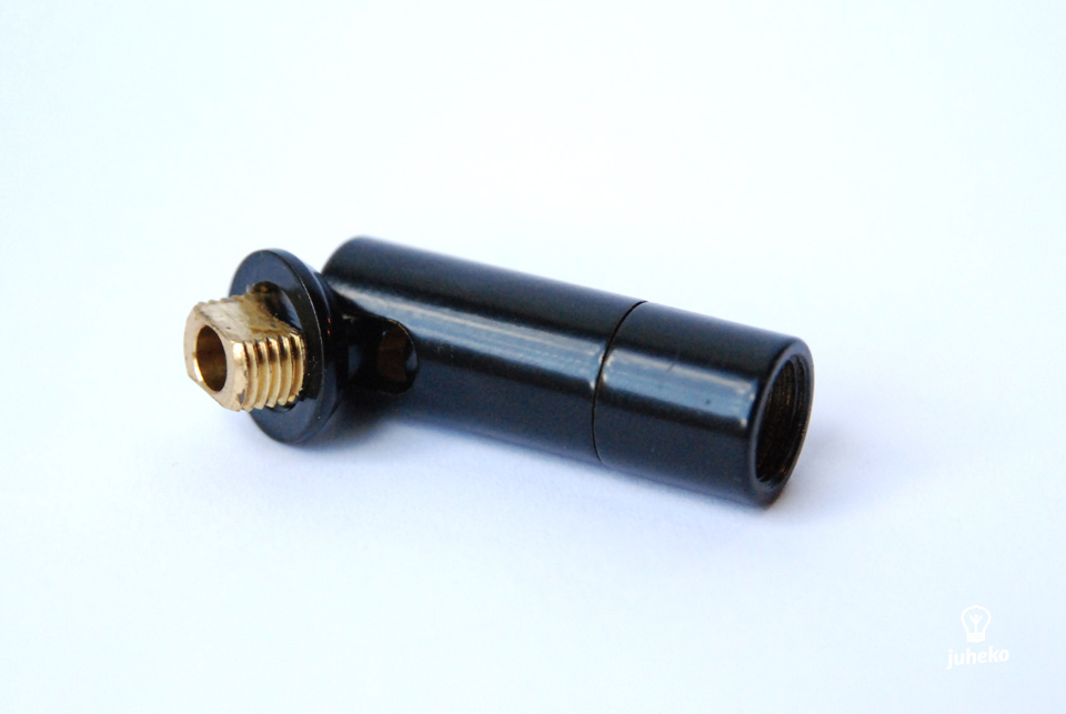 Black tube connector, M10 threaded hole |Juheko -Textile Cables and ...